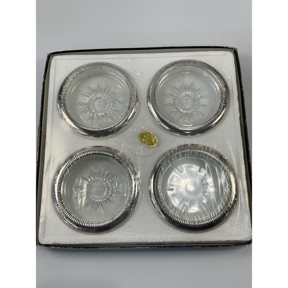 Leonard Italy | Dining | Vintage Leonard Italy Crystal And Silver Plate ...